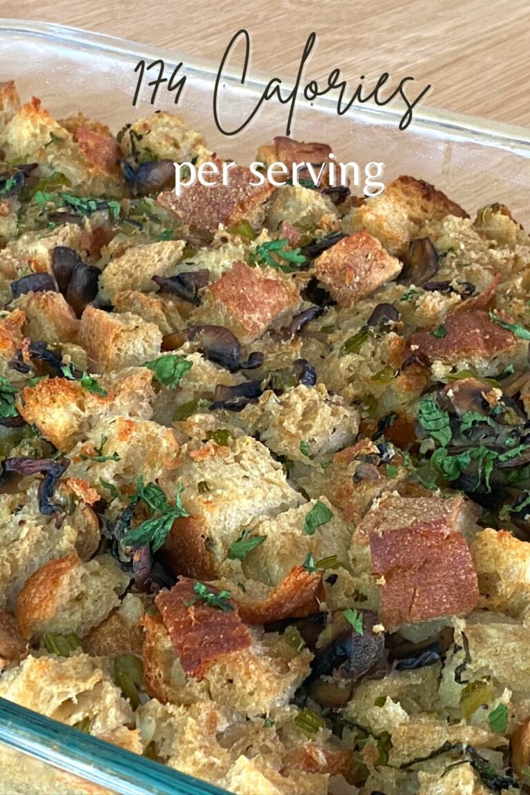 Healthier Bread Stuffing - Lower Calorie Option - My Favorite F Word