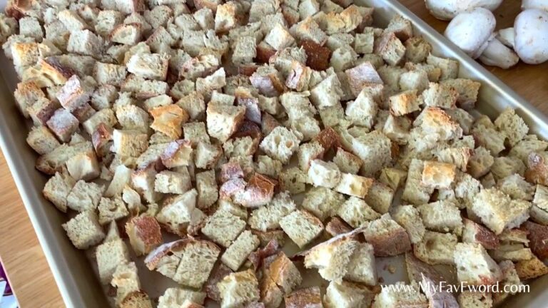 Healthier Bread Stuffing - Lower Calorie Option - My Favorite F Word